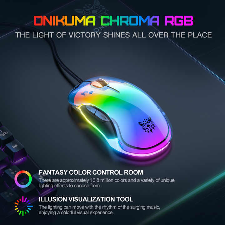 ONIKUMA CW925 RGB Backlit Gaming Mouse Computer Accessories LED Wired ...