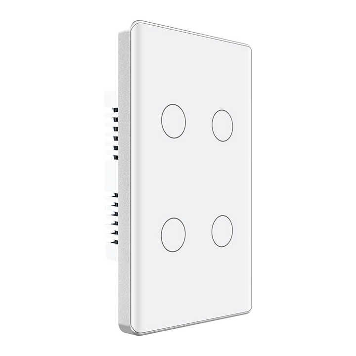 US Standard 4 Gang Circle Smart Touch Screen LED Light Dimmer Wireless ...