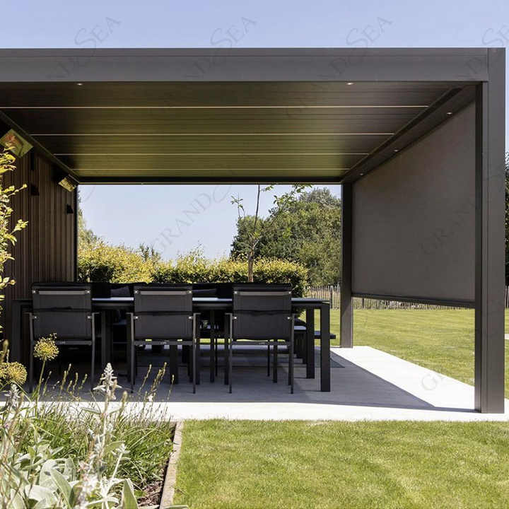 Durable Electric Aluminum Foldable Motorized Pergola Luxury Outdoor ...