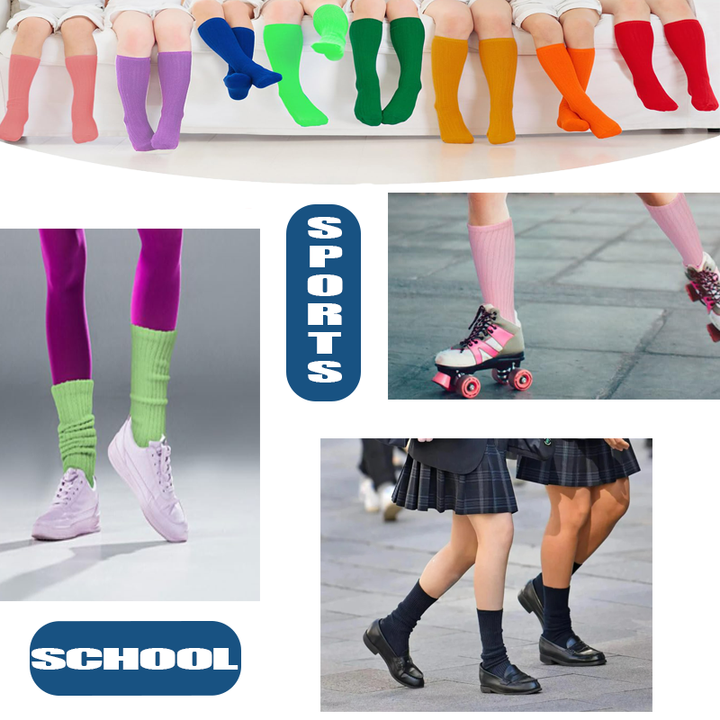 Slouch Socks Women Kids Gril Color Contrast Design Sense Fashion Socks ...