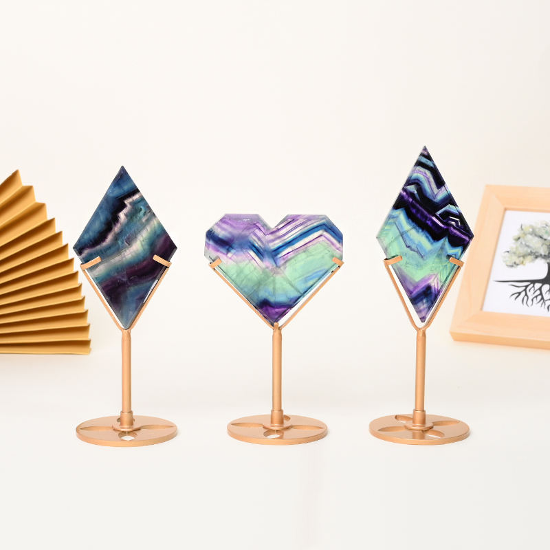 Wholesale High Quality Healing Heart Shape Crystal Colorful Fluorite ...