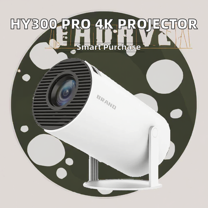 HY300 Pro 4K Android 11 Dual Wi-Fi 6 260ANSI BT5.0 Mini Smart Projector ...