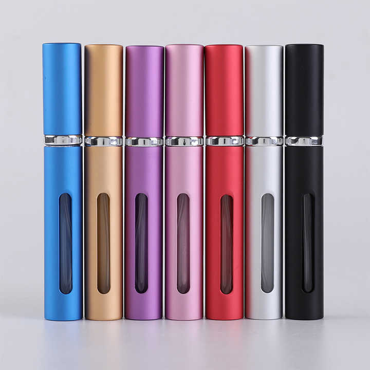 Luxury 5ml Aluminum Tube Perfume Bottle Gold & Silver Small Empty Metal ...