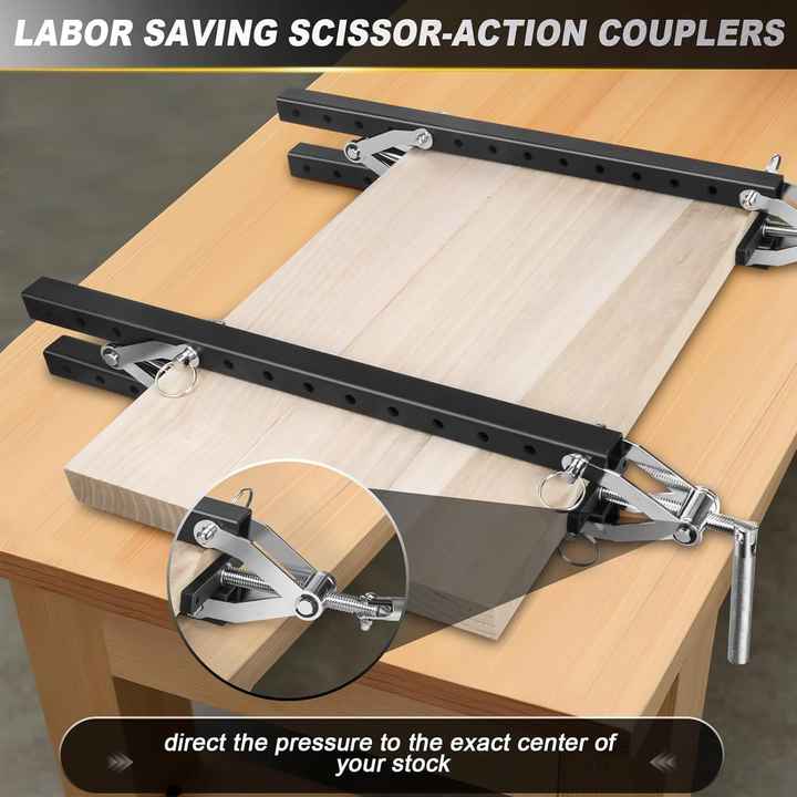 24-Inch Precision Adjustable Parallel Clamps 4-Way Pressure Steel 2 ...