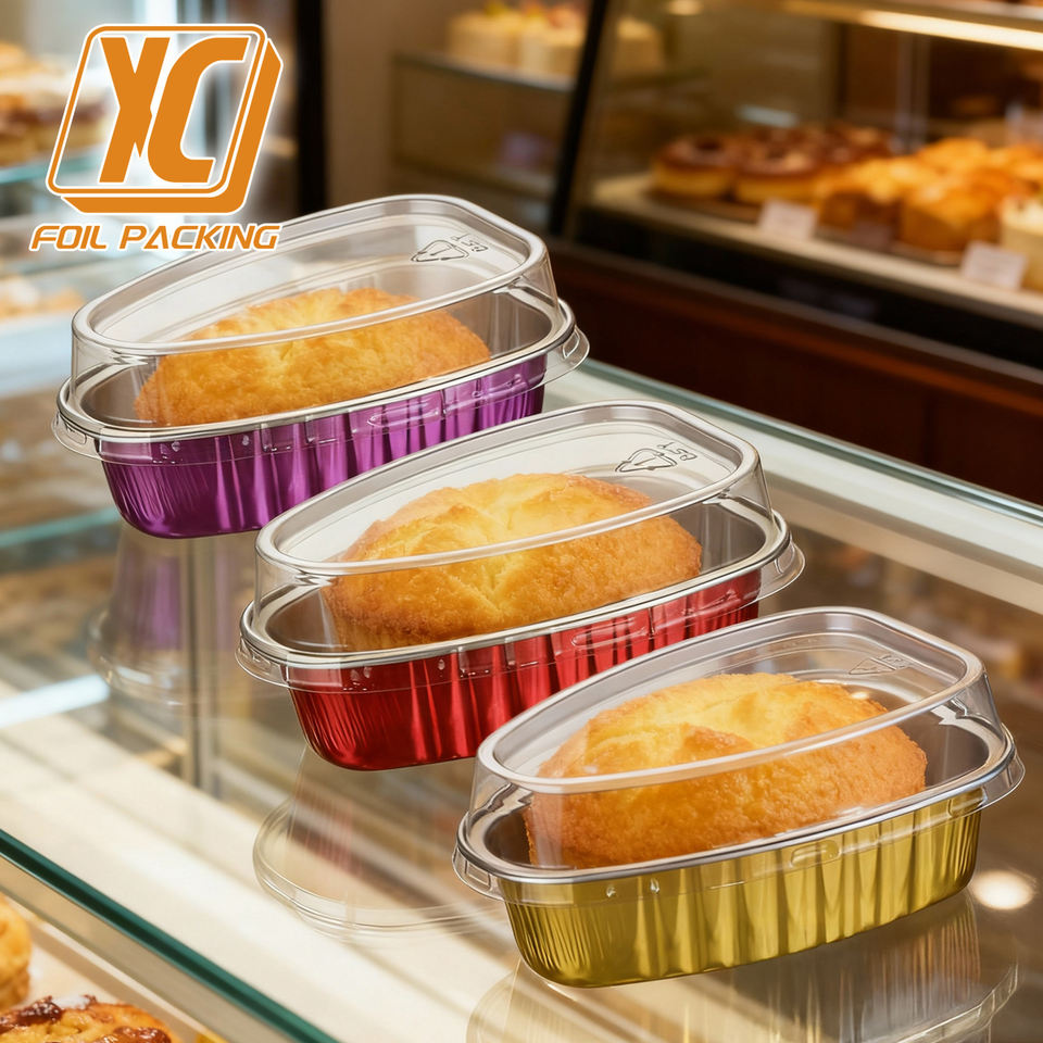 XC Y23 100mL Disposable Aluminum Baking Containers with Transparent ...