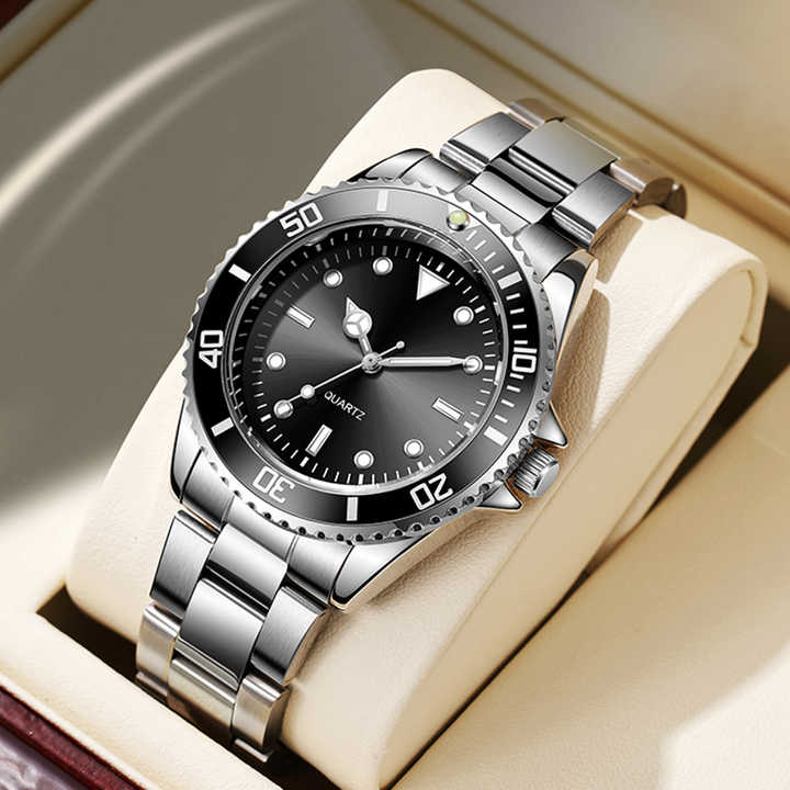 TPW Luxury Silver Stainless Steel Watch for Men - Quartz