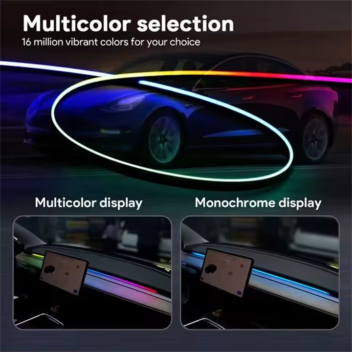 Universal Acrylic LED Interior Car Light Strip Bright Auto Atmosphere ...