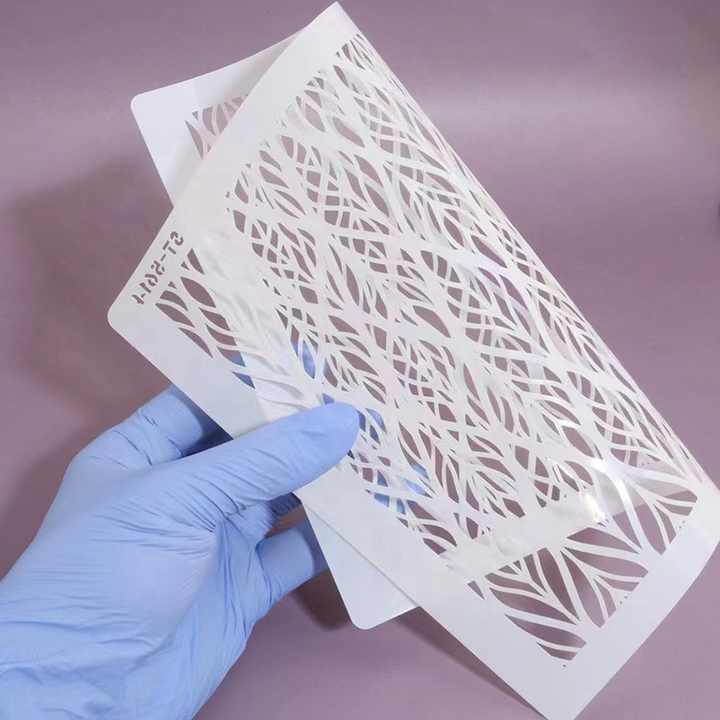 Plastic Spray Flower Template Stencil Mesh Lace Pattern Fondant Cake ...