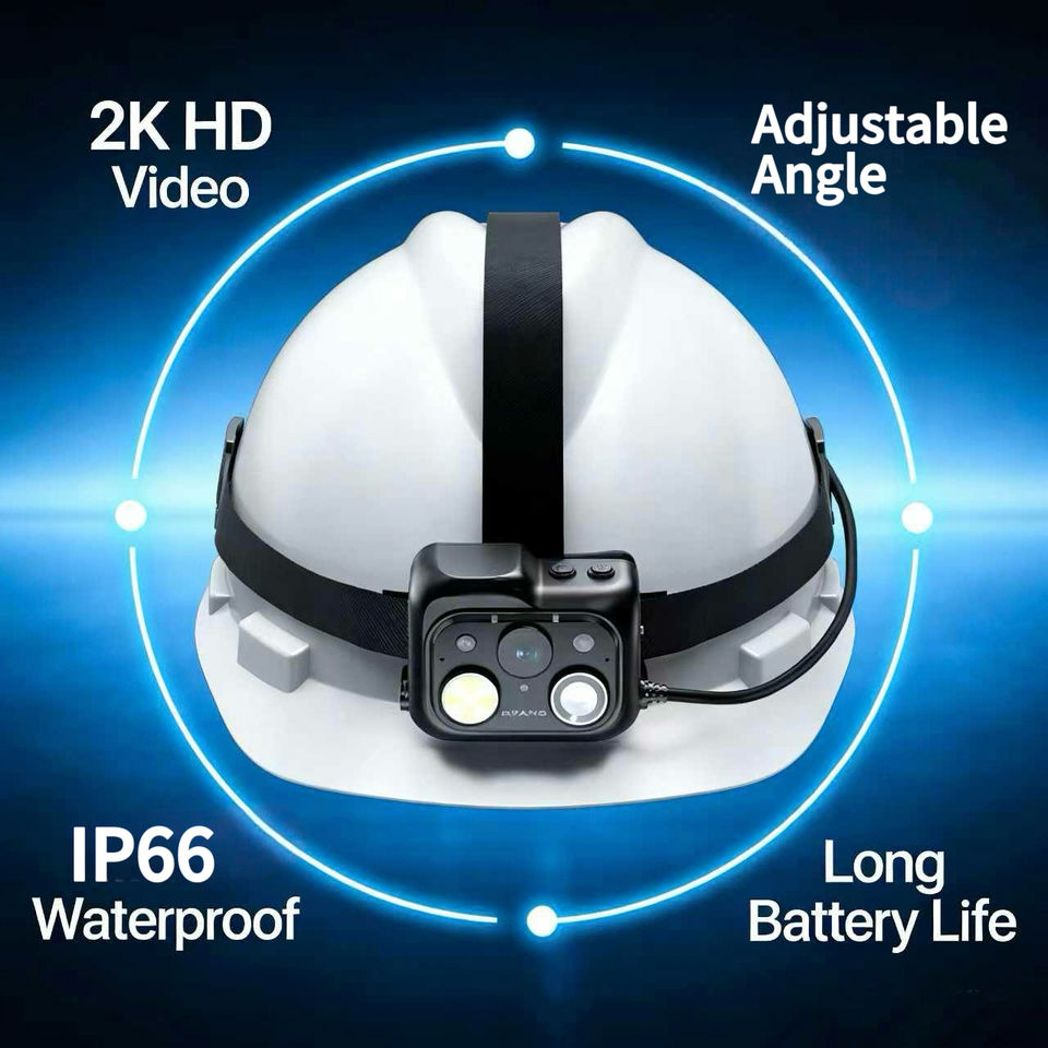 4G Smart Mini Safety Helmet Camera Wide Angle CMOS PTT Intercom Night ...