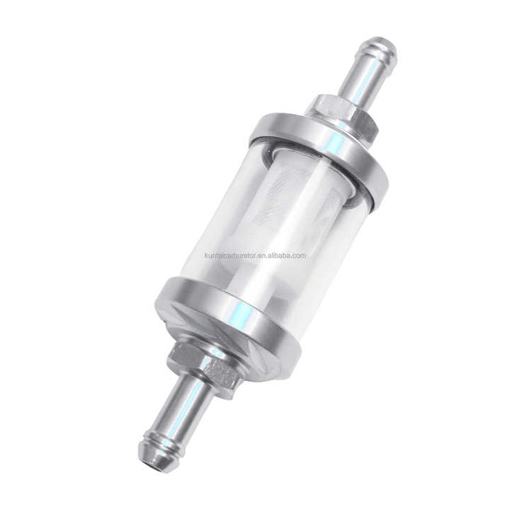 Cnc 8mm 5-16 Inline Gas Fuel Filter For Universal Motorcycle Scooter ...