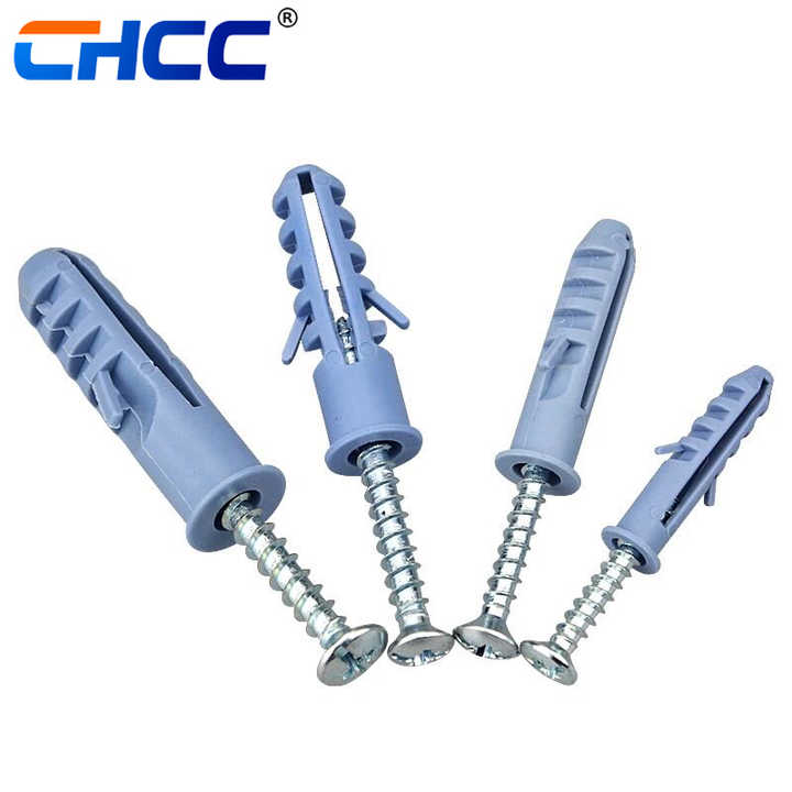 CHCC Plastic Expansion Screw Tube Pipe Wall Anchors Plugs