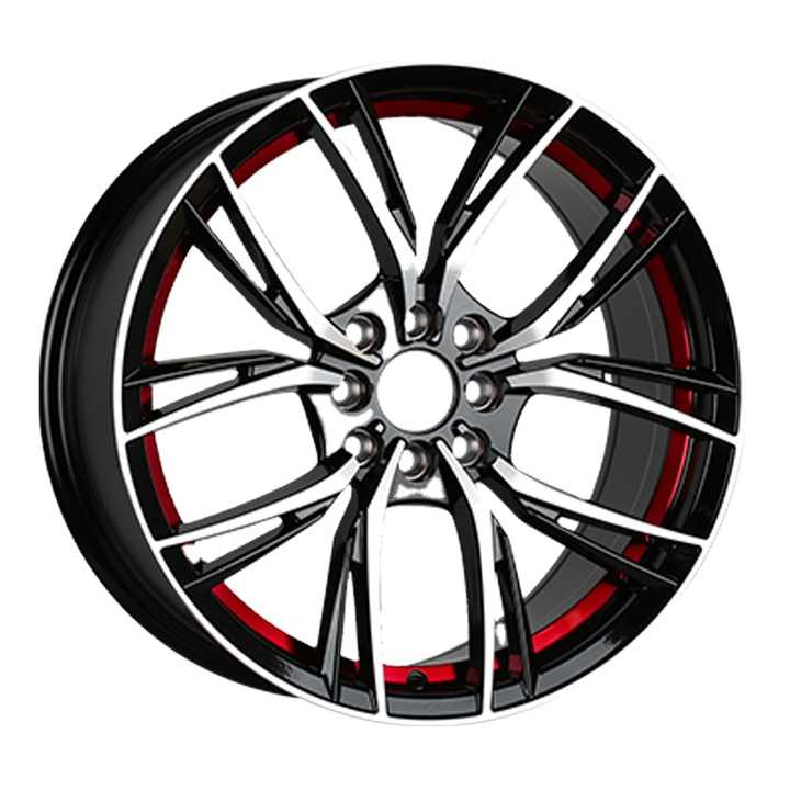Black + Red Color Car Rim 15 14 16 17 Inch Wheel Rims 4/5/8/10xX100/114 ...