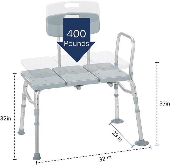 LQX Height Adjustable Legs Shower Chair For Bathtub, Bathtub Chair Tub ...