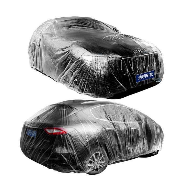 Hot Selling Transparent Plastic Scratch-resistant Disposable Car Cover ...