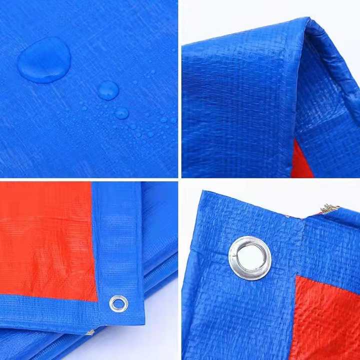 Customizable Plastic Tarp Double-faced Waterproof PE Tarpaulins Outdoor Tents Car Truck Covers ...