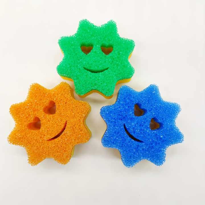 Wholesales Custom Logo Design Colorful Scrub Sponge