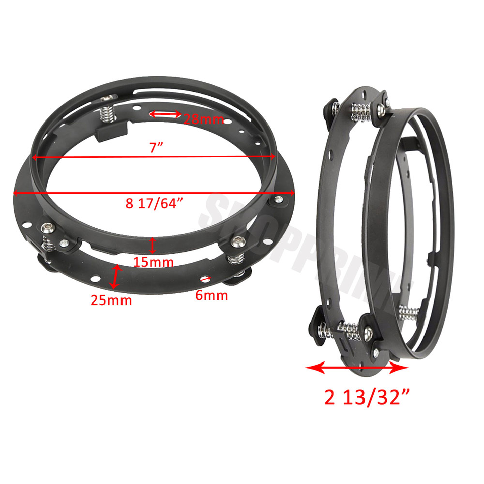 7 Inch Round LED Headlight Mounting Bracket Ring for Car