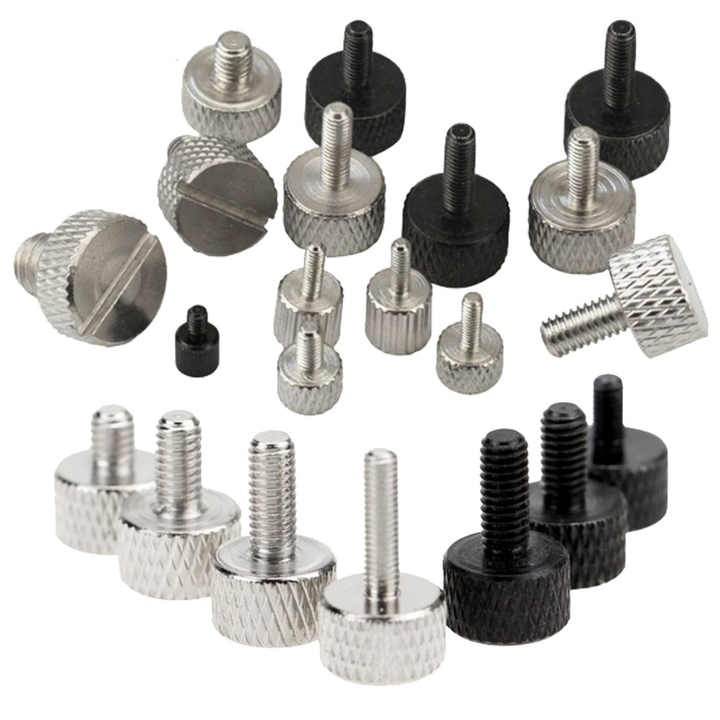 Custom M3 M6 M8 M10 Anodized Aluminum Round Flat Head Knob Stainless Steel Captive Shoulder ...