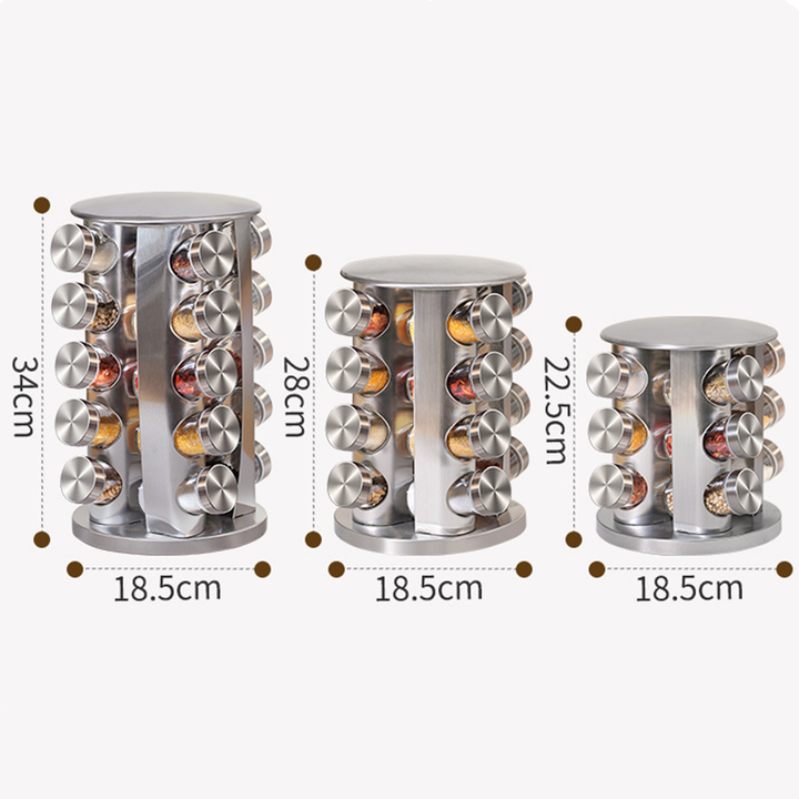Round Carousel Spice Rack - Sustainable & Stylish Storage