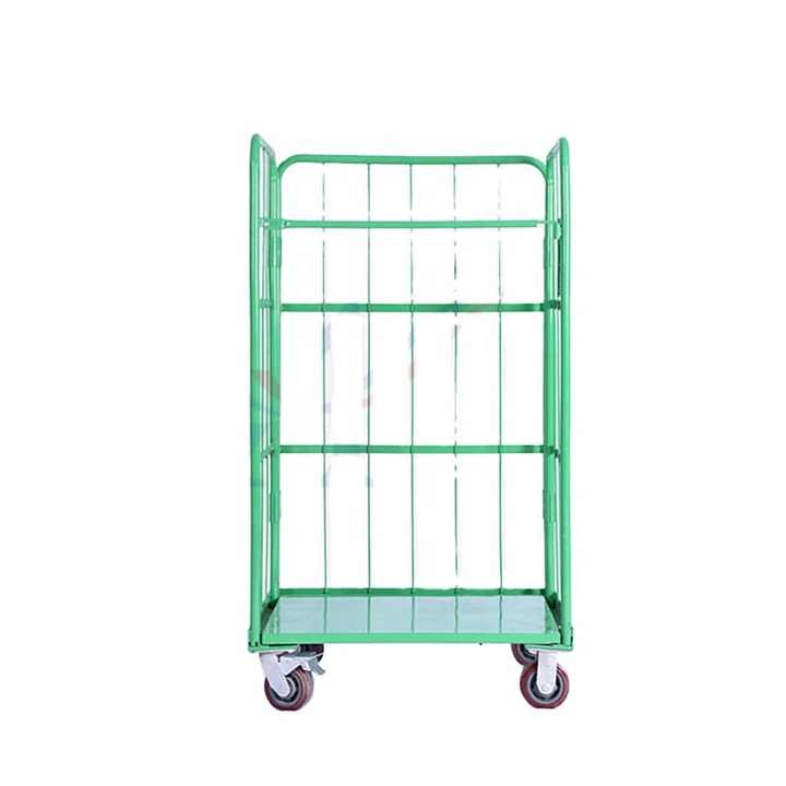 Capacity of 500kg Industrial Folding Logistic Roll Container Trolley ...