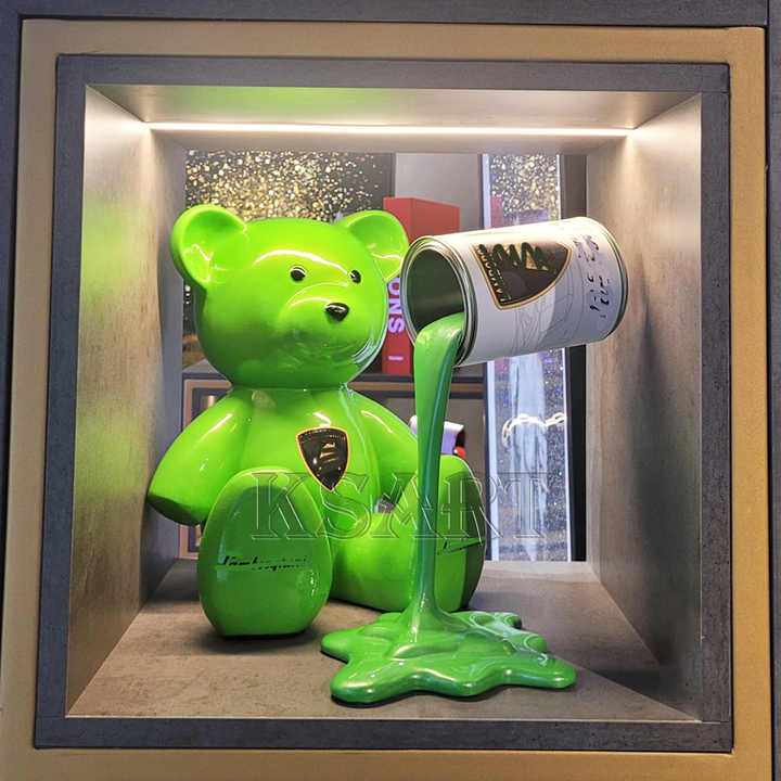 Resin Paint Bucket Sculpture Mall Exhibition Hall Display Playground ...