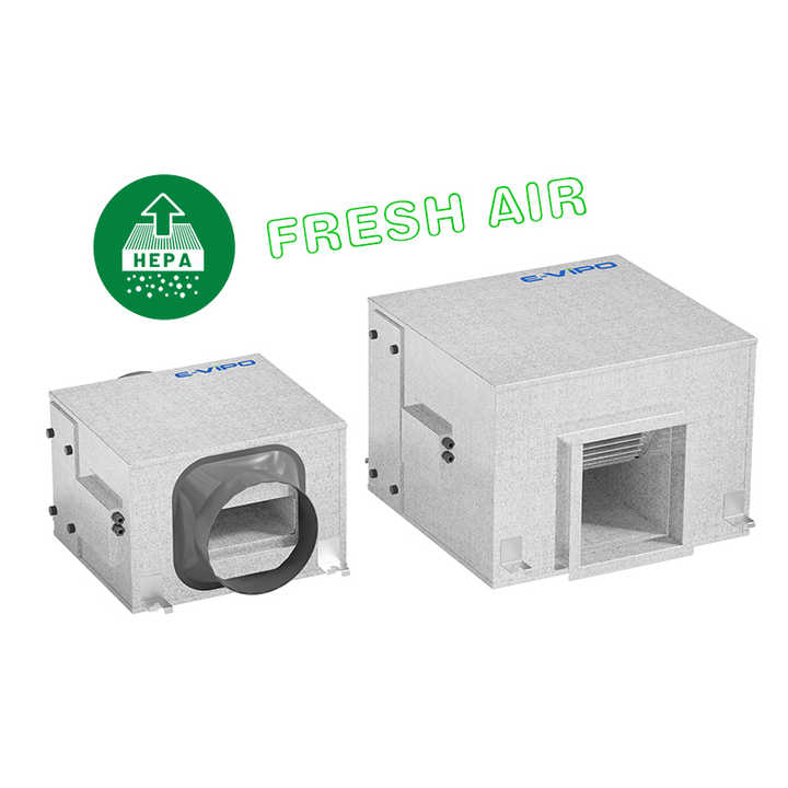E-VIPO One Way Flow Fresh Air Ventilation System with HEPA Filter