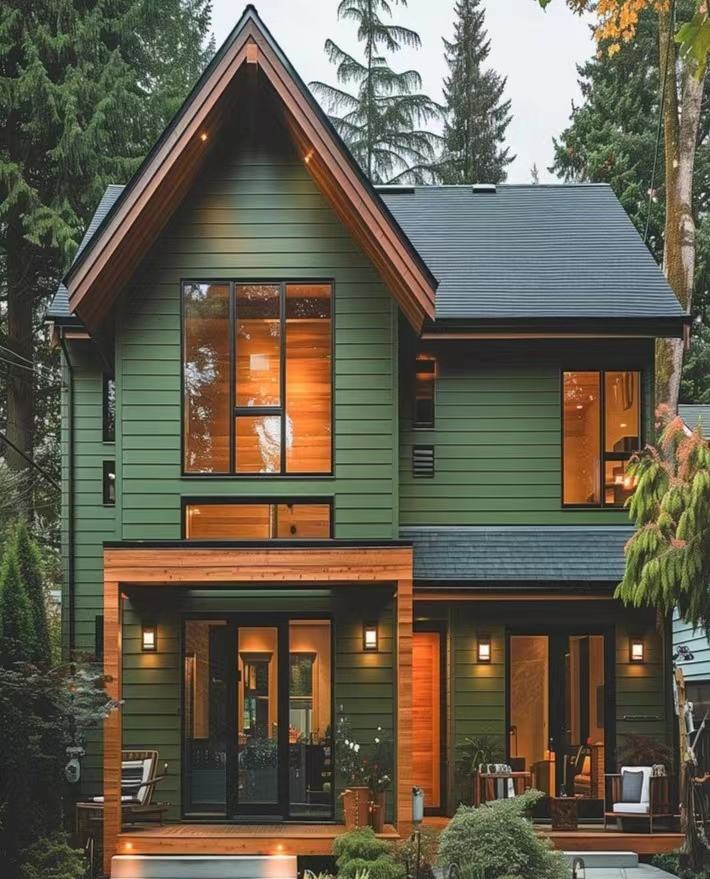 Prefab Tiny House - a-Shaped Mountain Cottage with Loft