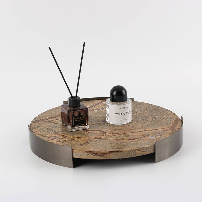 Eco-Friendly Round Marble Serving Tray with Attractive Simple Design ...