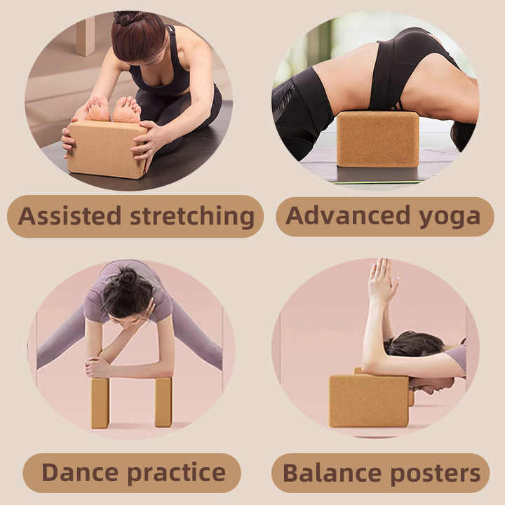 Squat Wedge High Density Cork Yoga Block Custom Wholesale Yoga Cork ...