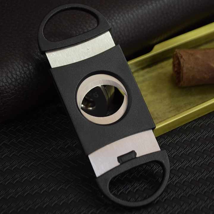 Cigar Cutter Guillotine Cool Black Double Blade Sharp Cigar Clippers ...