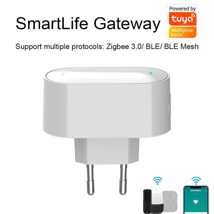 Tuya Smart Zigbee Gateway Hub Bridge Support Zigbee 3.0/ BLE/ BLE Mesh Multiple Function Hub ...