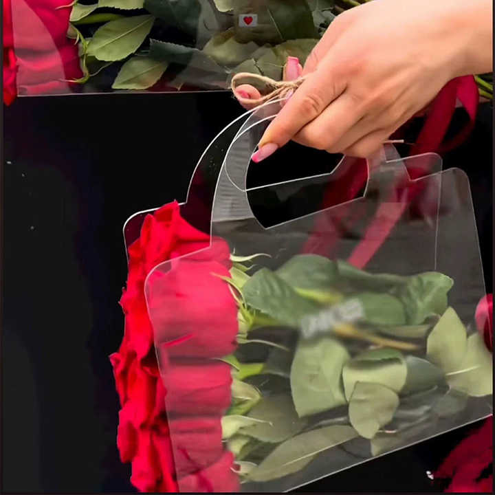 Clear PET PVC Flower Bags - High Transparency & Recycled
