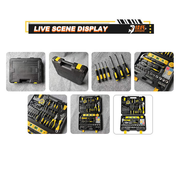 108 Piece Tool Set General Household Hand Tool Kit with Plastic Toolbox ...