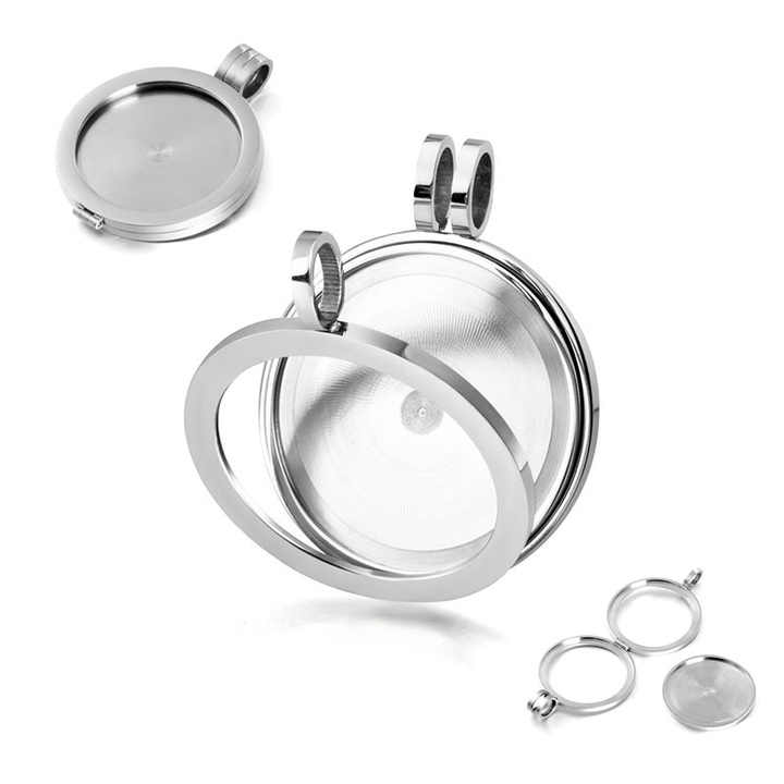 Wholesale Stainless Steel Coin Frame Pendant - Gold Plated