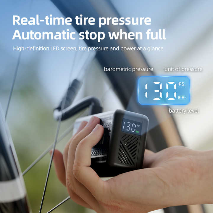CYCLAMI Electric Mini Air Pump - 100PSI Portable Tire Inflator