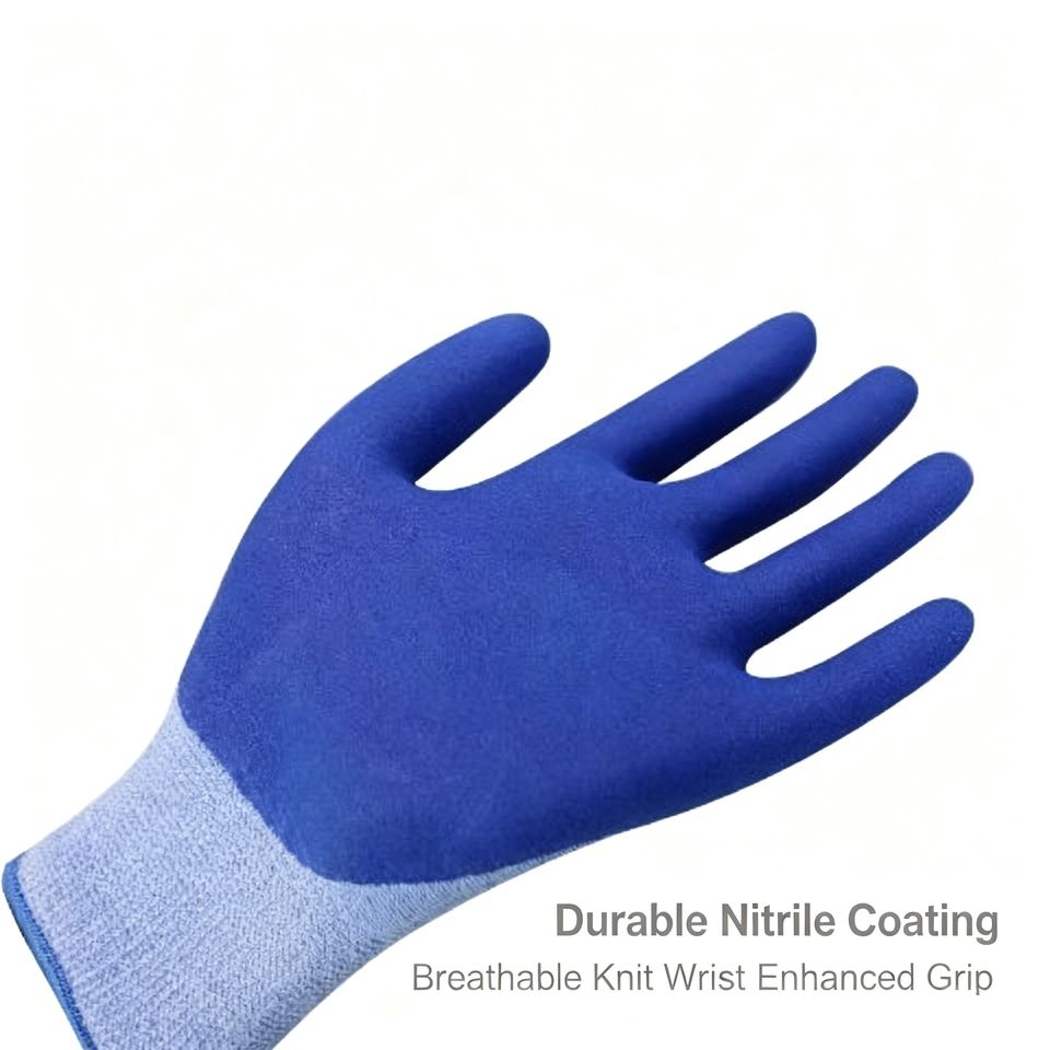 Spandex Nylon Elastic Latex Frosted Gloves Non-Slip Wear-Resistant 24cm ...