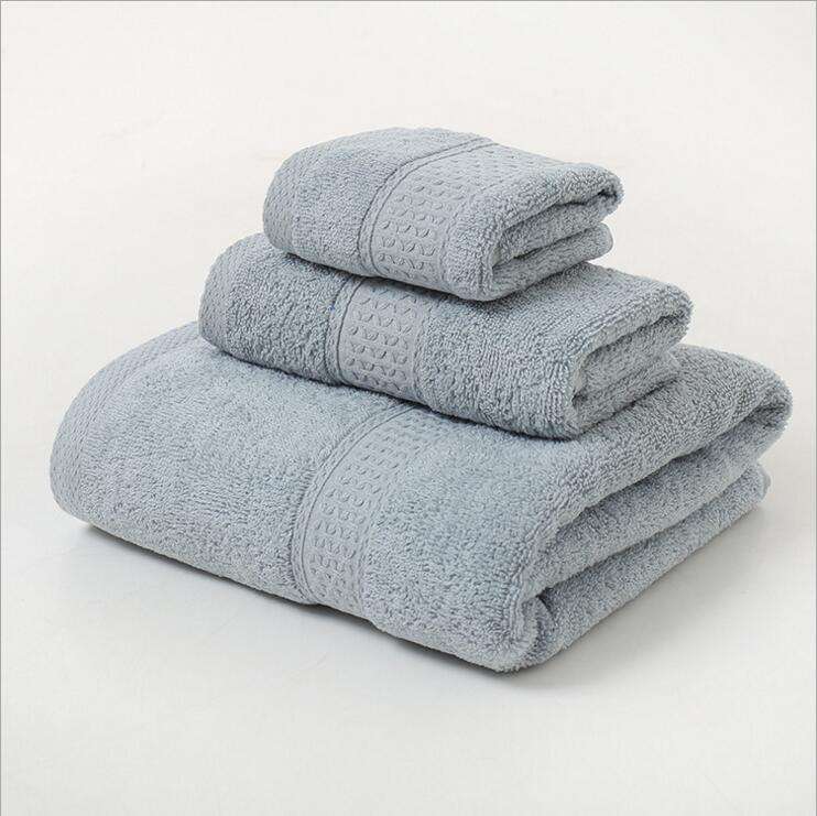 Customized logo Towel 16S Cotton Hotel Home Color Towel Cotton Face Hand Bath Towel Sets ...