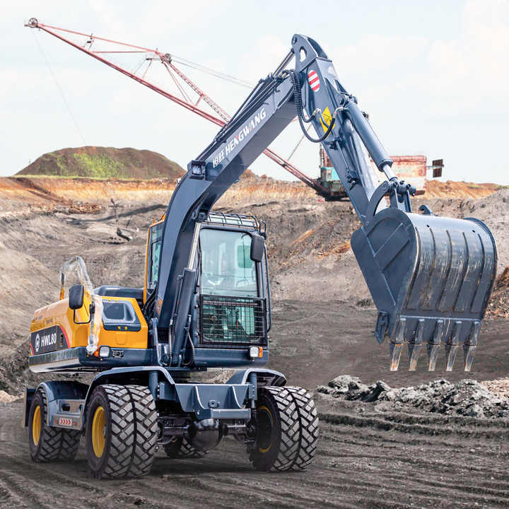 Free Shipping Compact 8 Ton Excavator Machine EPA Engine diesel Wheeled ...