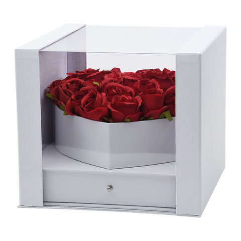 Heart-shaped Double-Layer Rotating Valentine's Day Flower Packing Box