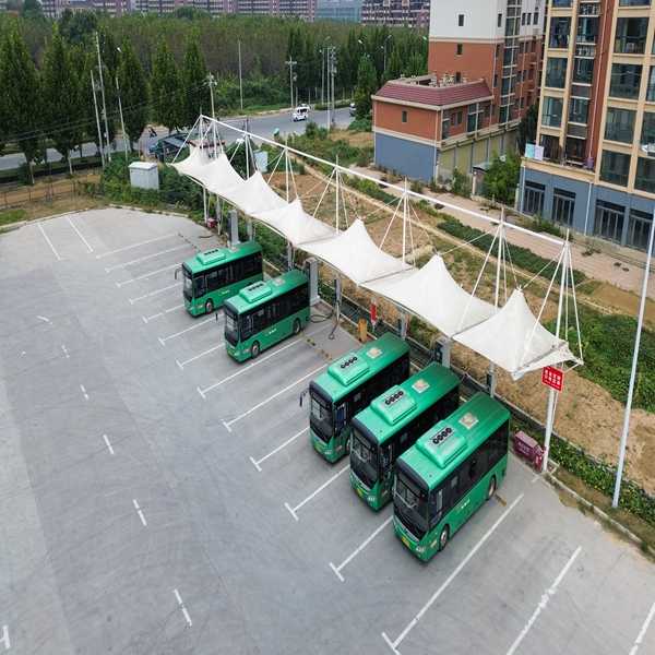 Industrial PVC Membrane Shade Awning Structure Bus Station Shelter for ...
