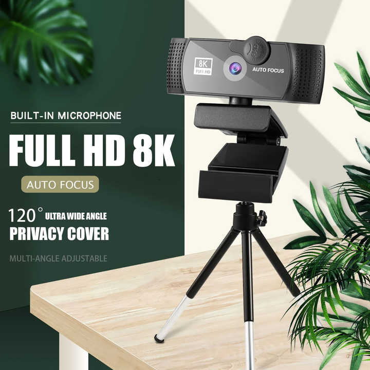 YANXI Webcam - 8K, 4K, 2K, 1K - Auto Focus & Microphone