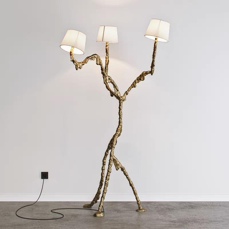 Italian Light Luxury Floor Lamp, Post-Modern All-Iron Branch Artistic ...
