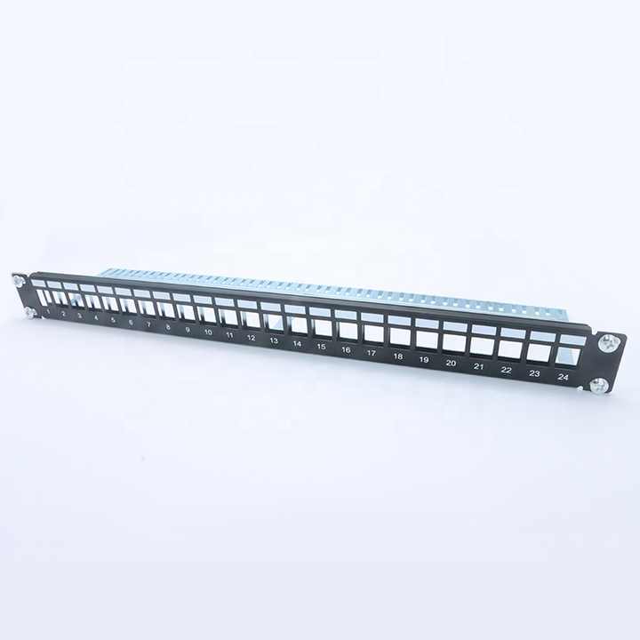 COBTEL 1U COLD ROLLED STEEL PATCH PANEL - 24 PORT CAT6