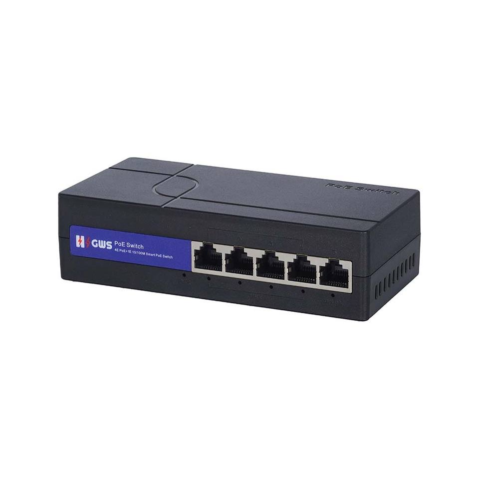 4x30W AI-POE Eco POE Switch for Retail Automatic MDI/MDIX 1G Plastic ...