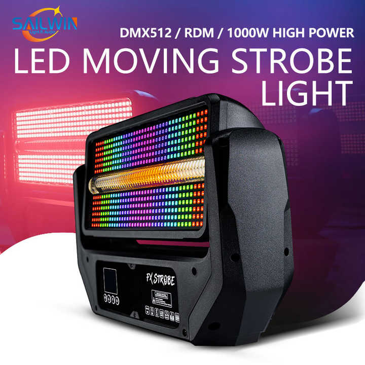 SAILWIN IP65 STRIKE 1000W LED Moving Head Strobe Light RGB 3in1 Indoor ...