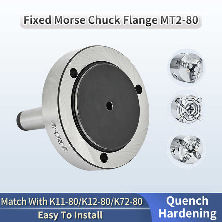 Chuck Adapter Morse Taper Flange 80mm MT2 for Lathe