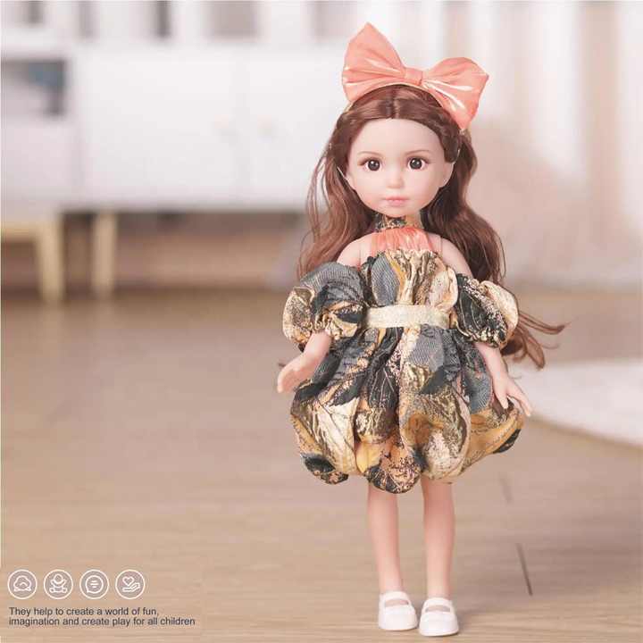 14 Inch Eco-Friendly Full Vinyl Doll Toys for Girls