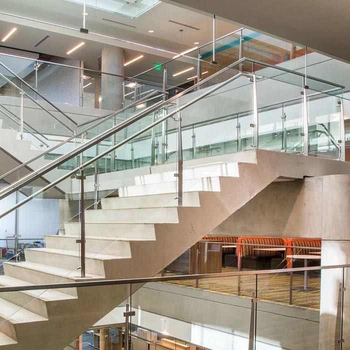 Stainless Steel Balustrade Glass Rails for Office Building