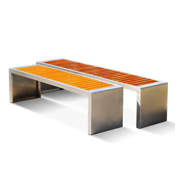 Modern Outdoor Backless Park Bench - Durable & Stylish