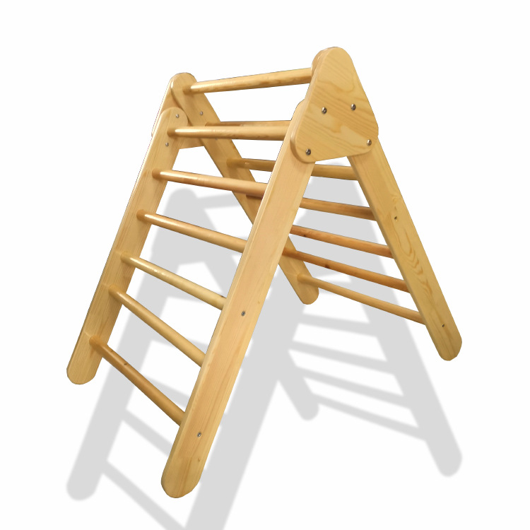 Montessori Kids Rainbow Wooden Pickler Triangle Cube Children Folding ...